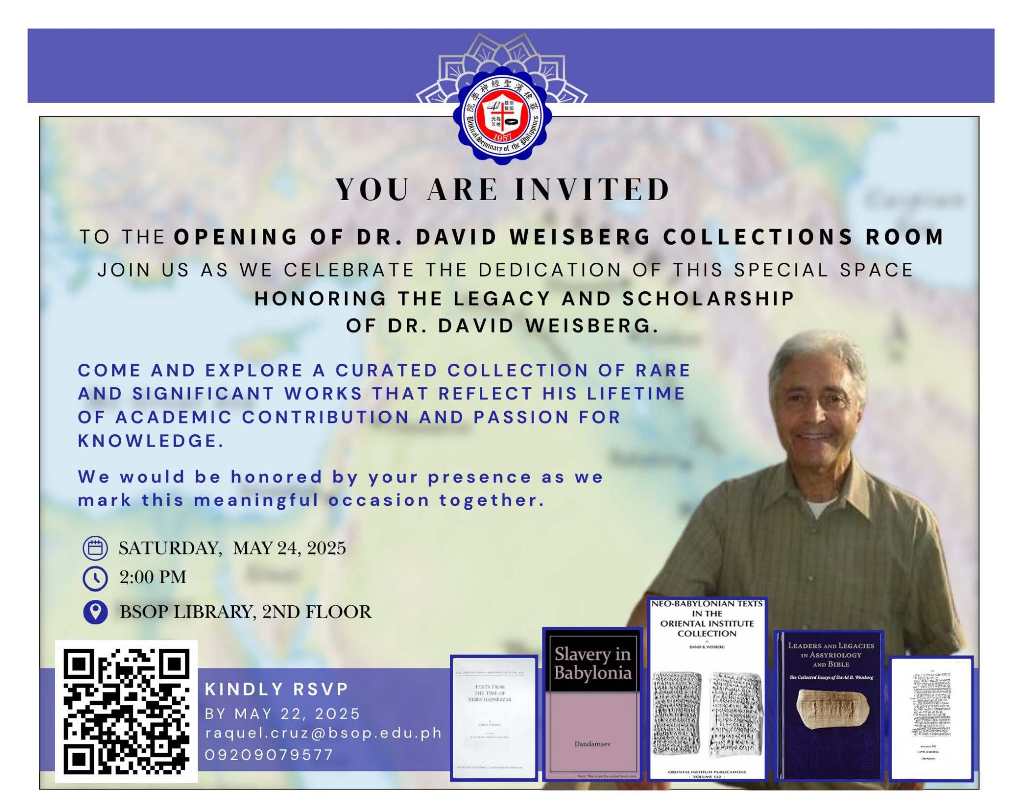 Opening and Dedication of the Dr. David Weisberg Collections Room – BSOP